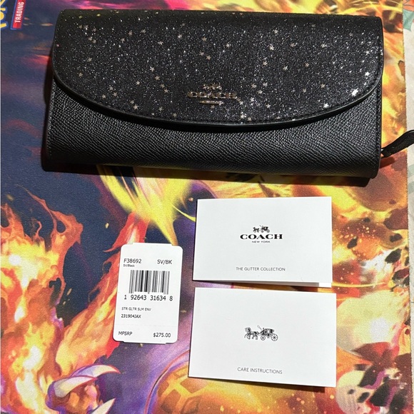 Coach | Bags | Coach New York Envelope Wallet From The Glitter ...